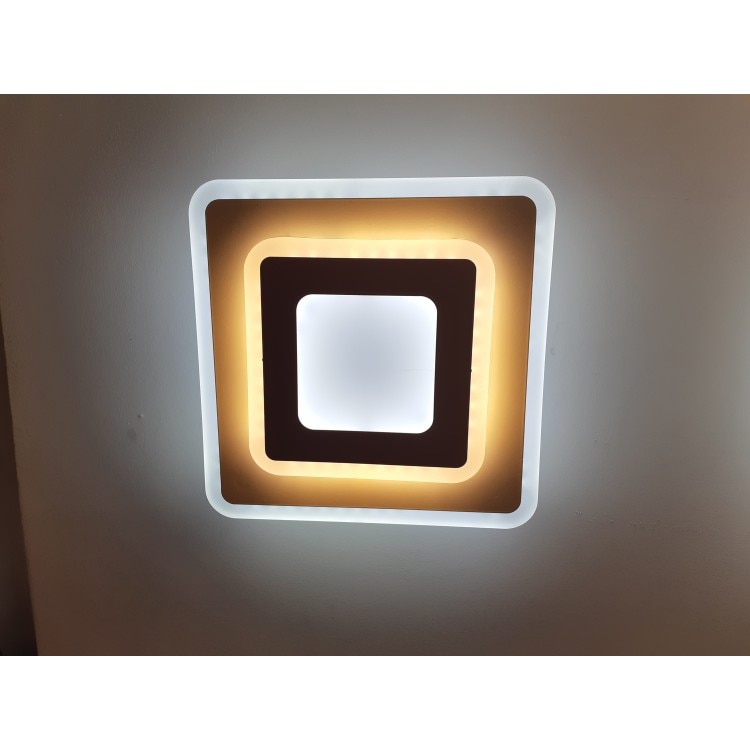 Lustra LED Patrata, 48W, Alb, Acril, 4000K - eMAG.ro