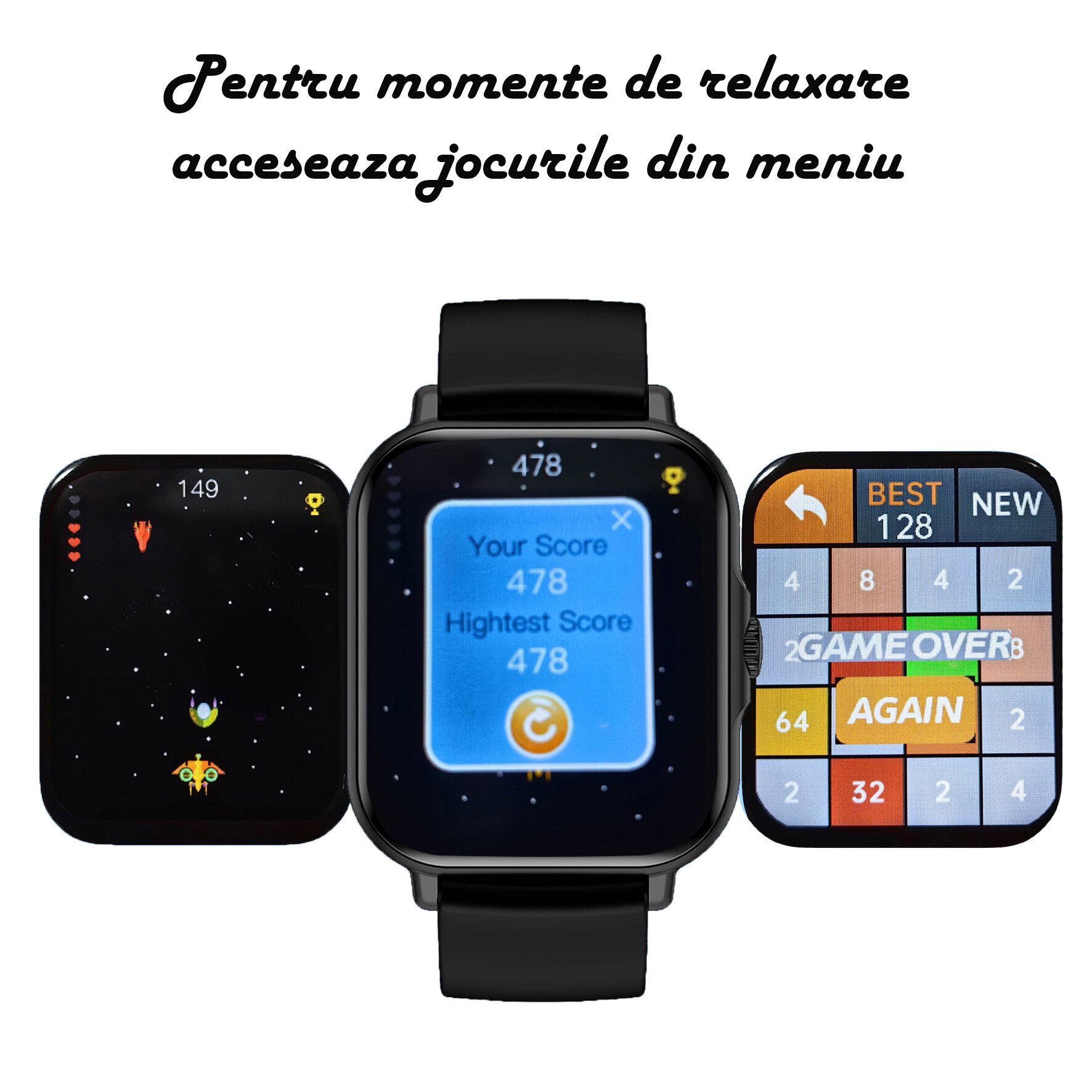 Ceas Smartwatch CatExcellence®, Unisex, Bluetooth, Compatibilitate ...