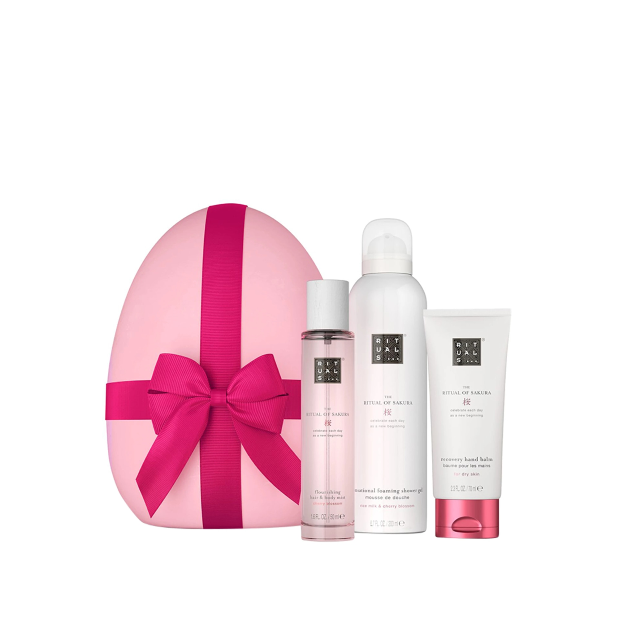 Set Rituals The Ritual of Sakura Gel de dus spumant 200 ml Crema de maini 70 ml Spray pentru par ...