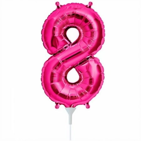 Balon folie cifra 8 magenta 41 cm - Q59077 - eMAG.ro