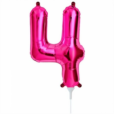 Balon folie cifra 4 magenta 41 cm - Q59069 - eMAG.ro