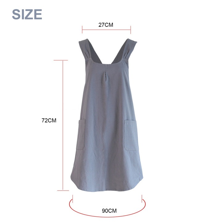 Sort de bucatarie pentru femei, NUODWELL, Design curele incrucisate pe ...