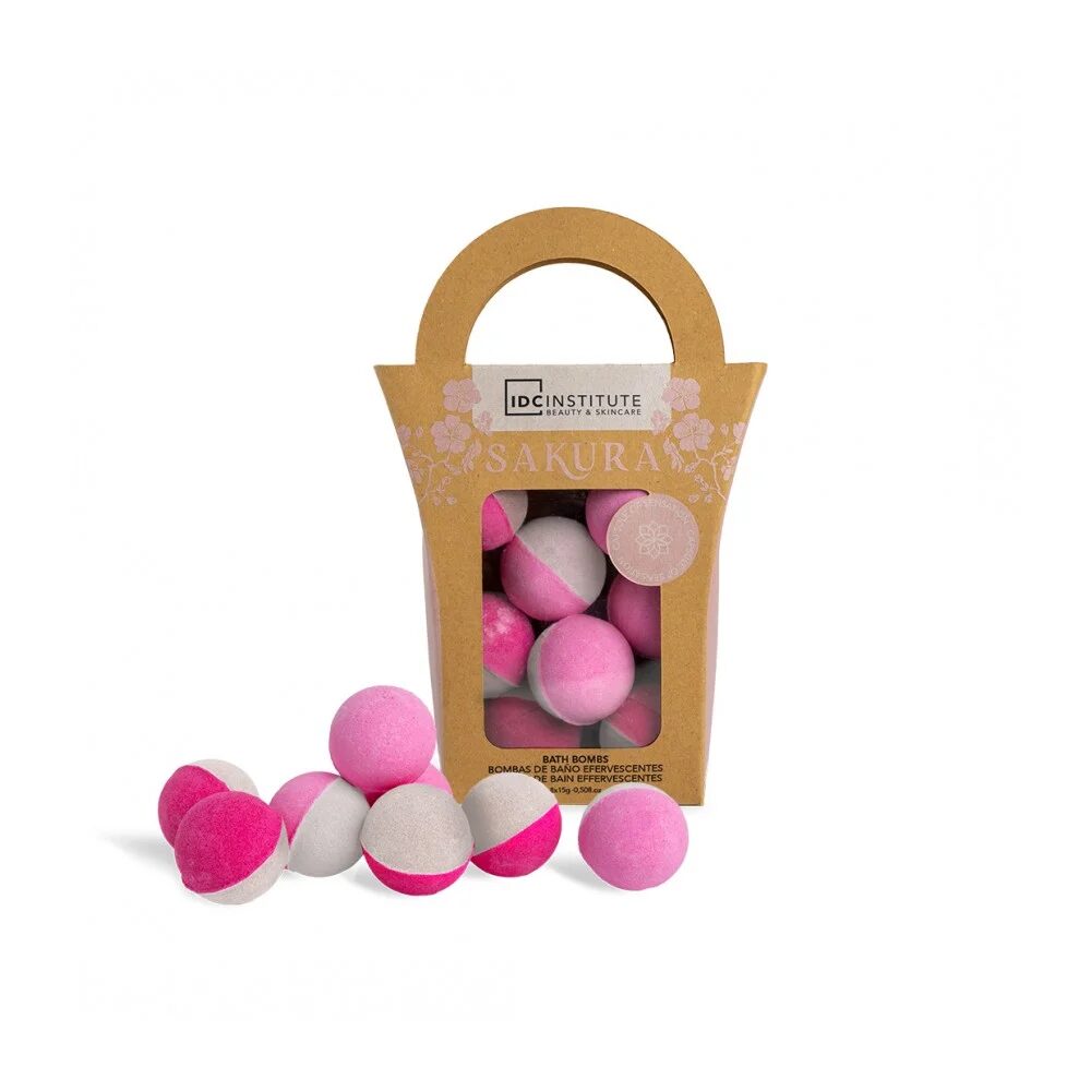 Set 8 bile efervescente de baie Sakura, IDC Institute 99021, 8 x 15g ...