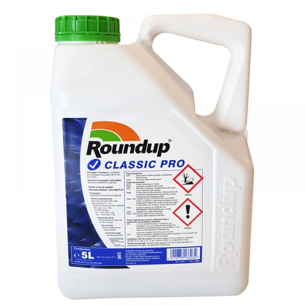 Erbicid total Monsanto Roundup classic pro, 5 litri - eMAG.ro