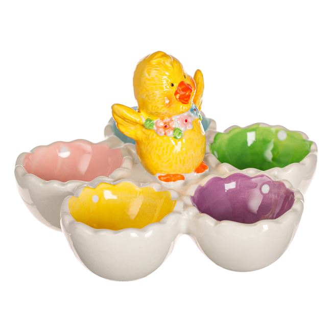 Farfurie Ceramica de Paste Colorata Puisor pentru 5 Oua Ø14x10cm - eMAG.ro