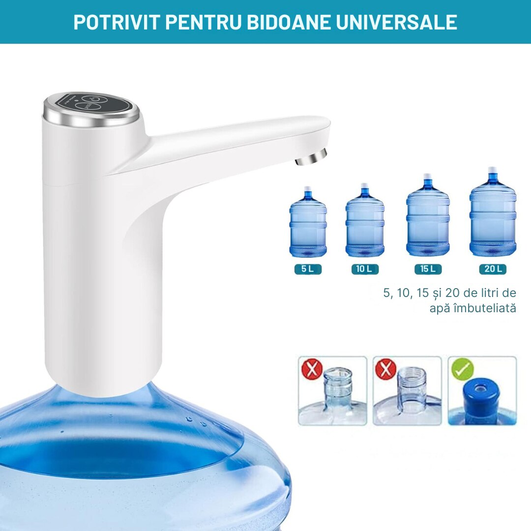 Dozator de Apa din Bidon Lemaro®, Pompa Electrica Portabila, Pliabila ...