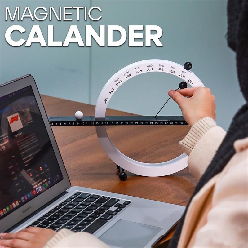 Calendar perpetuu magnetic de birou BOMSTOM, decorarea desktopului ...