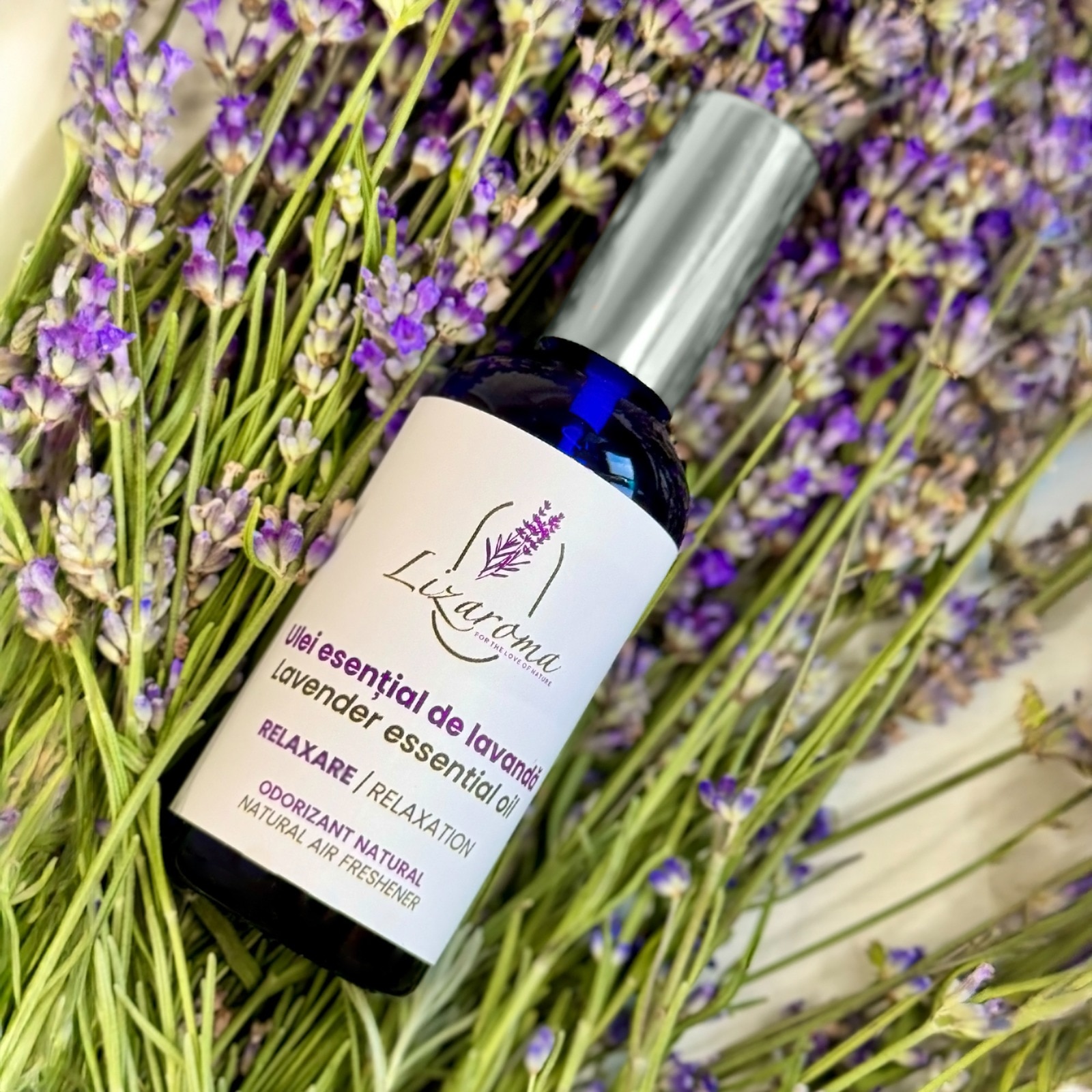 Odorizant-spray cu ulei esential pur de lavanda100ml + cadou doi ...