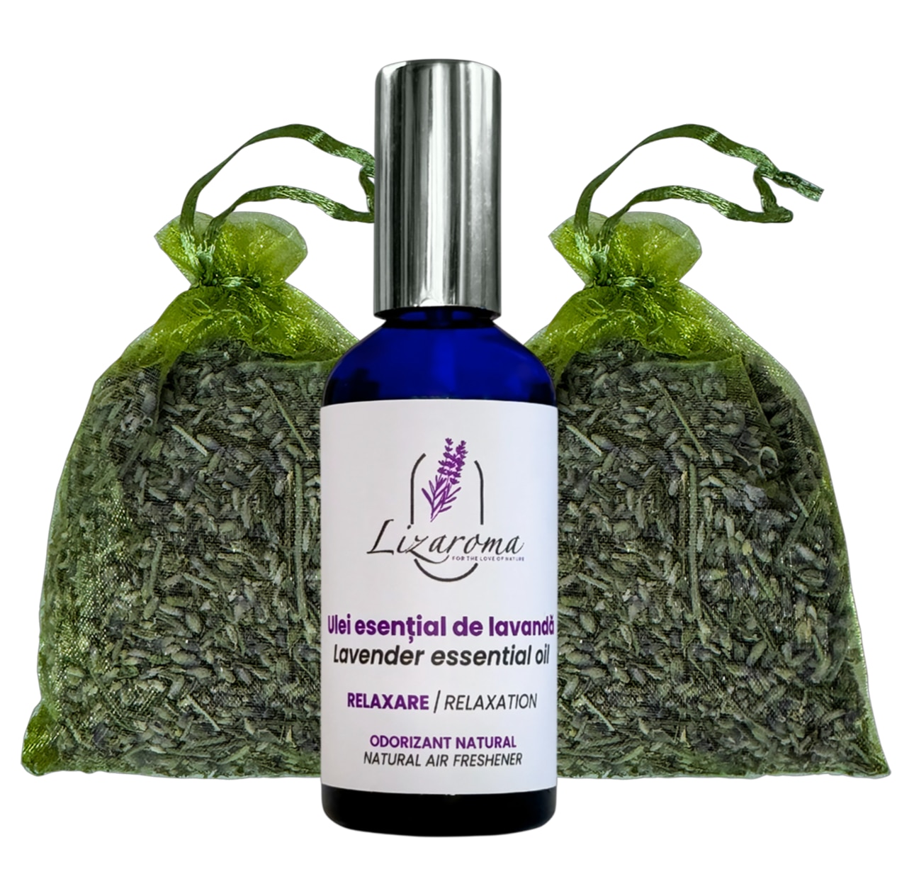 Odorizant-spray cu ulei esential pur de lavanda100ml + cadou doi ...