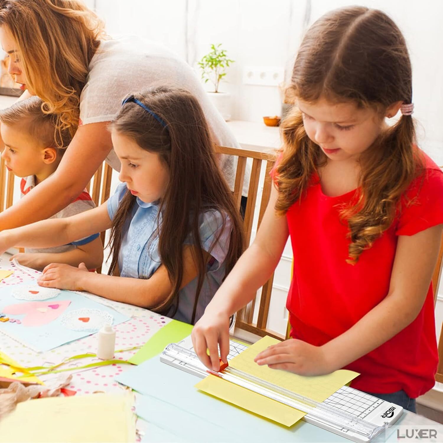 Тример за рязане на хартия/етикети/снимки с 5 ножчета и странична ...