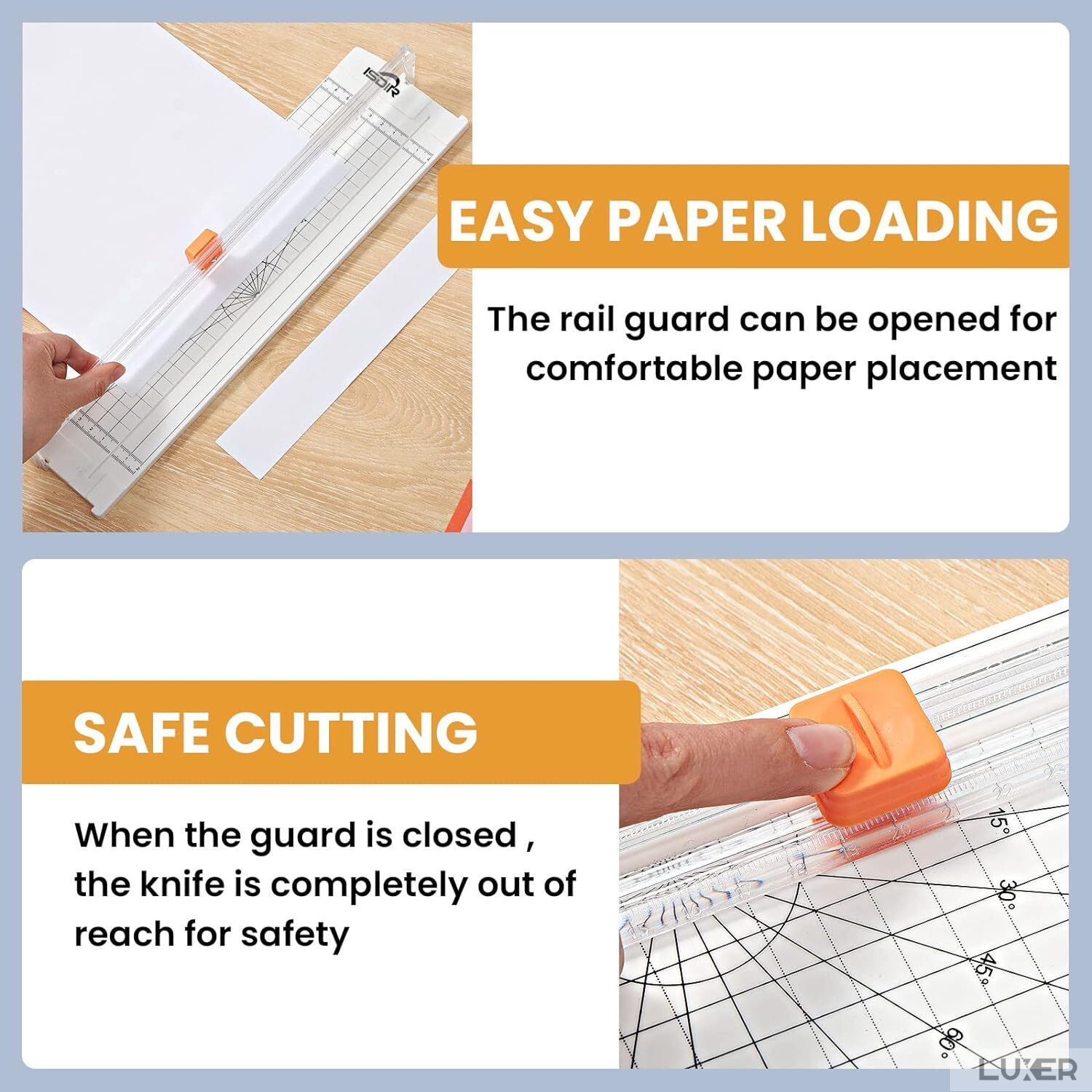 Тример за рязане на хартия/етикети/снимки с 5 ножчета и странична ...