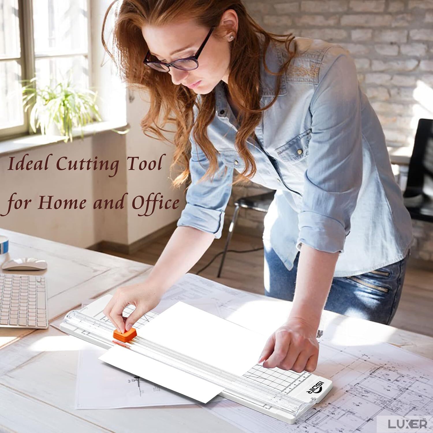 Тример за рязане на хартия/етикети/снимки с 5 ножчета и странична ...