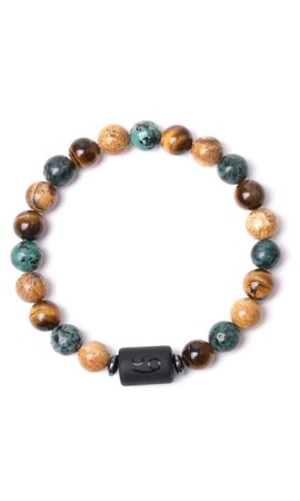 Bratara zodie Rac din pietre naturale 8mm, UNISEX cu cele 12 ...