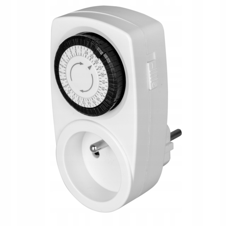 Timer de priza Vayox VA0172, 24h, interval 30 minute, Alb/Negru - eMAG.ro