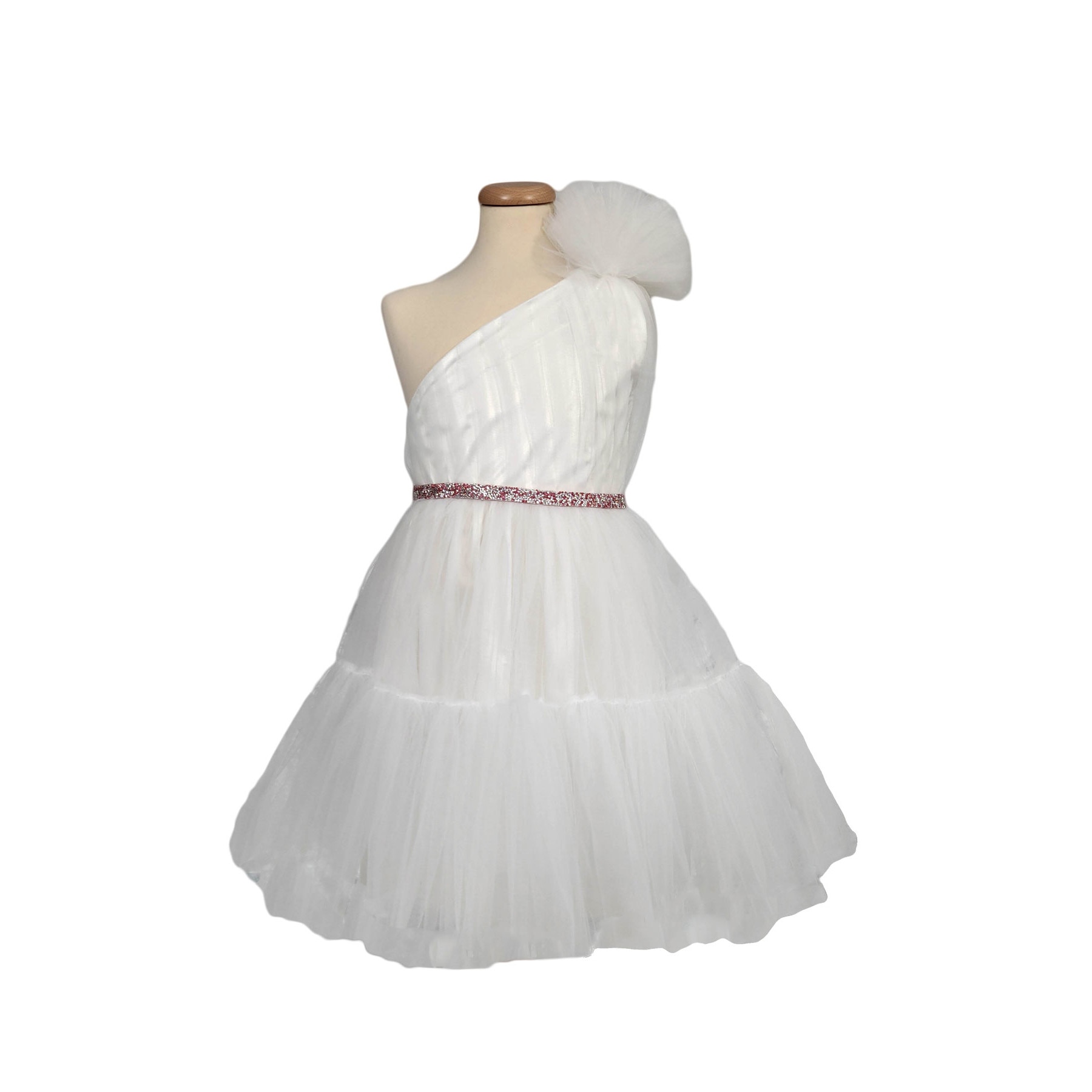 Rochie ocazie fetite, model Cleopatra, culoare alba, marime 140 cm ...