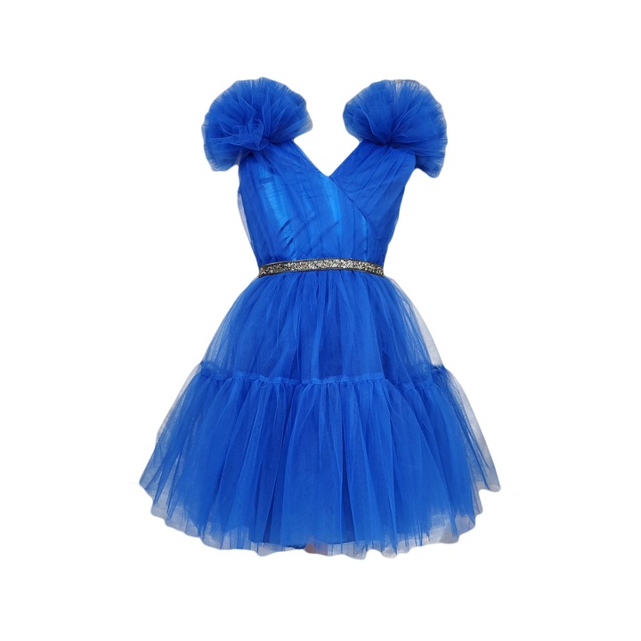 Rochita ocazie eleganta fetite, model Jasmine, culoare albastra, marime ...