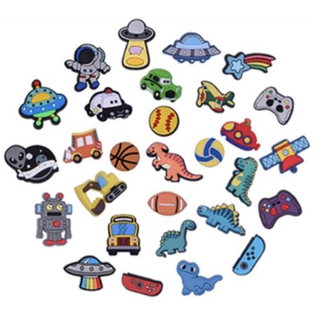 Set 30 accesorii saboti, PVC, Multicolor - eMAG.ro