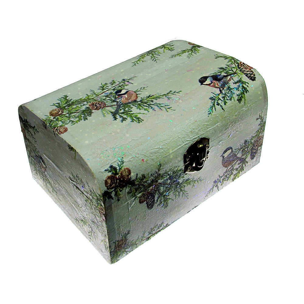 Cufar de lemn model vrabii in peisaj de iarna XL - eMAG.ro