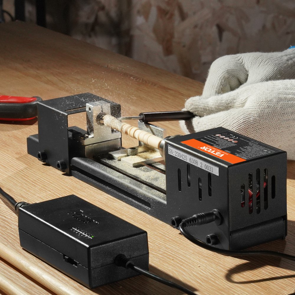 Mini Strung pentru Metal, Viteza Variabila 4250-8500 RPM, Putere 96W ...