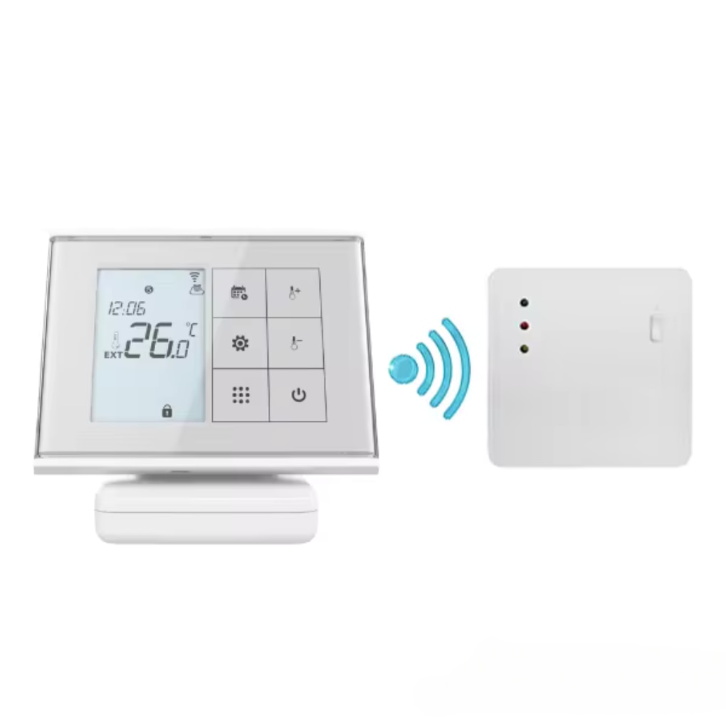 Termostat de ambient WiFi, Smart, RF Wireless, Controlat Prin Internet ...