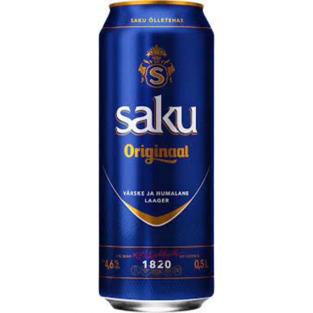 Bere blonda Saku Original, 4.7% alcool, 0.5L - eMAG.ro