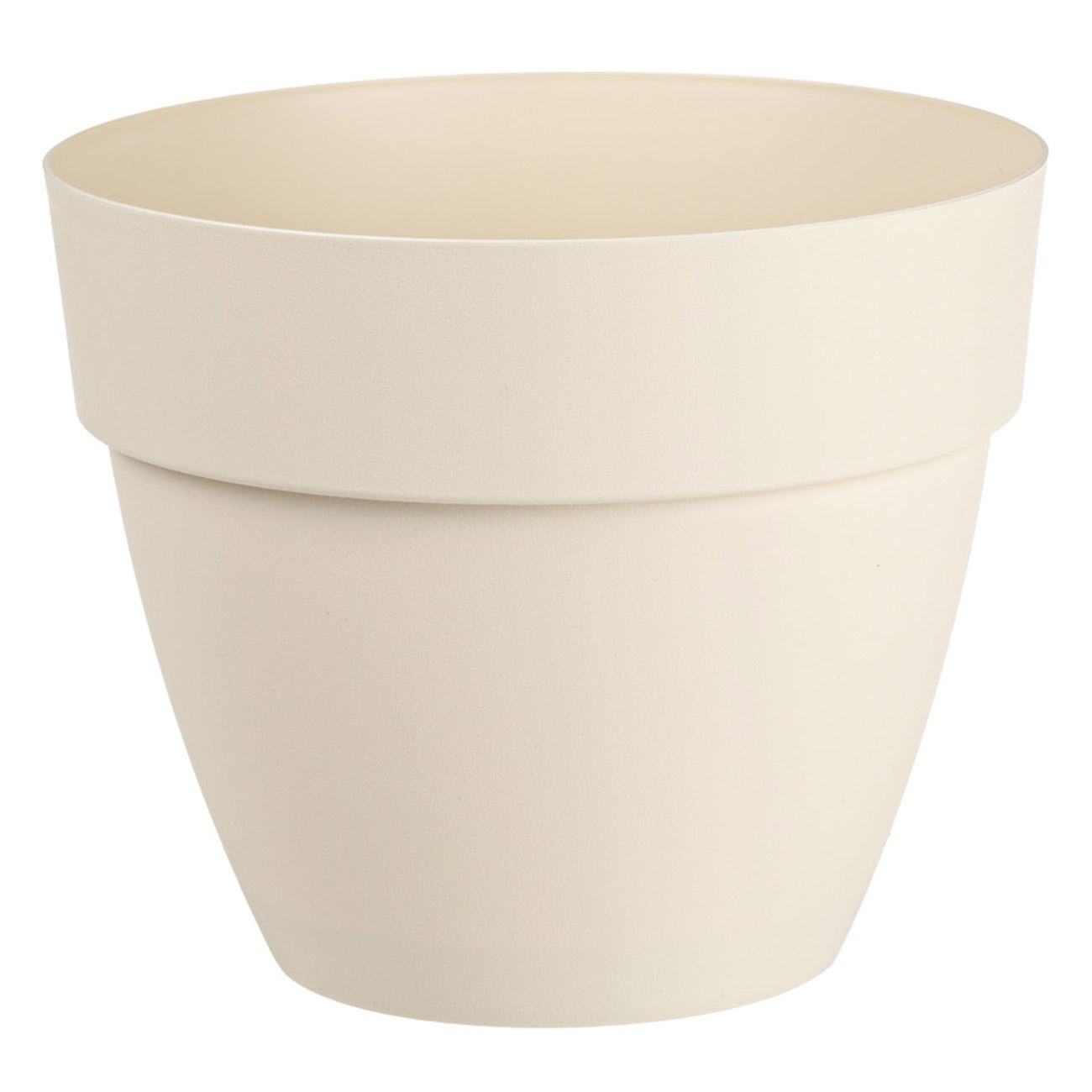 Ghiveci Flori, Plastic, Bej, Diametru 25 cm - eMAG.ro