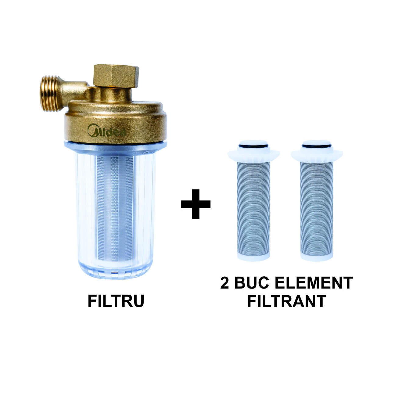 Filtru impuritati, Midea, element filtrant cu sita din otel inox 316L ...