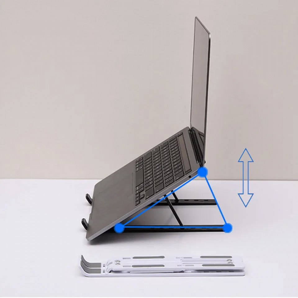 Suport pentru laptop de birou din Aluminiu, Reglabil, Silicon ...
