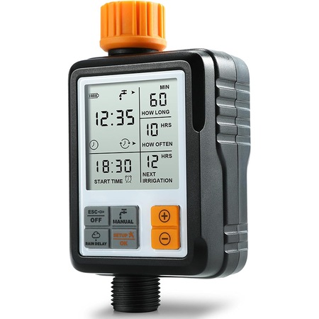 Programator irigare gradina BOMSTOM, afisaj LCD, moduri automat si ...
