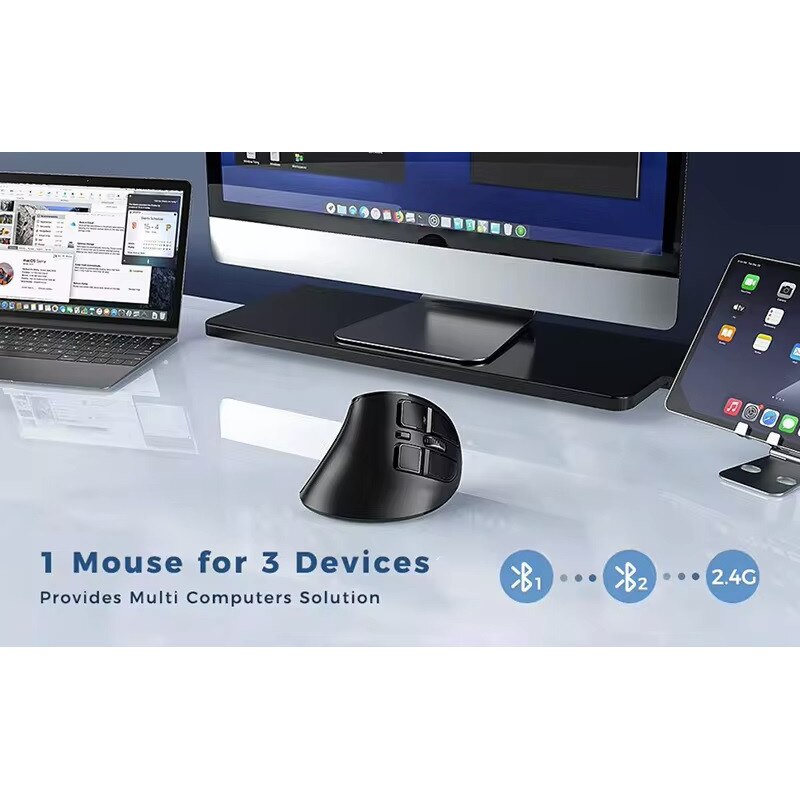 Mouse vertical JOMAA optic multifunctional reincarcabil 2.4G pentru ...