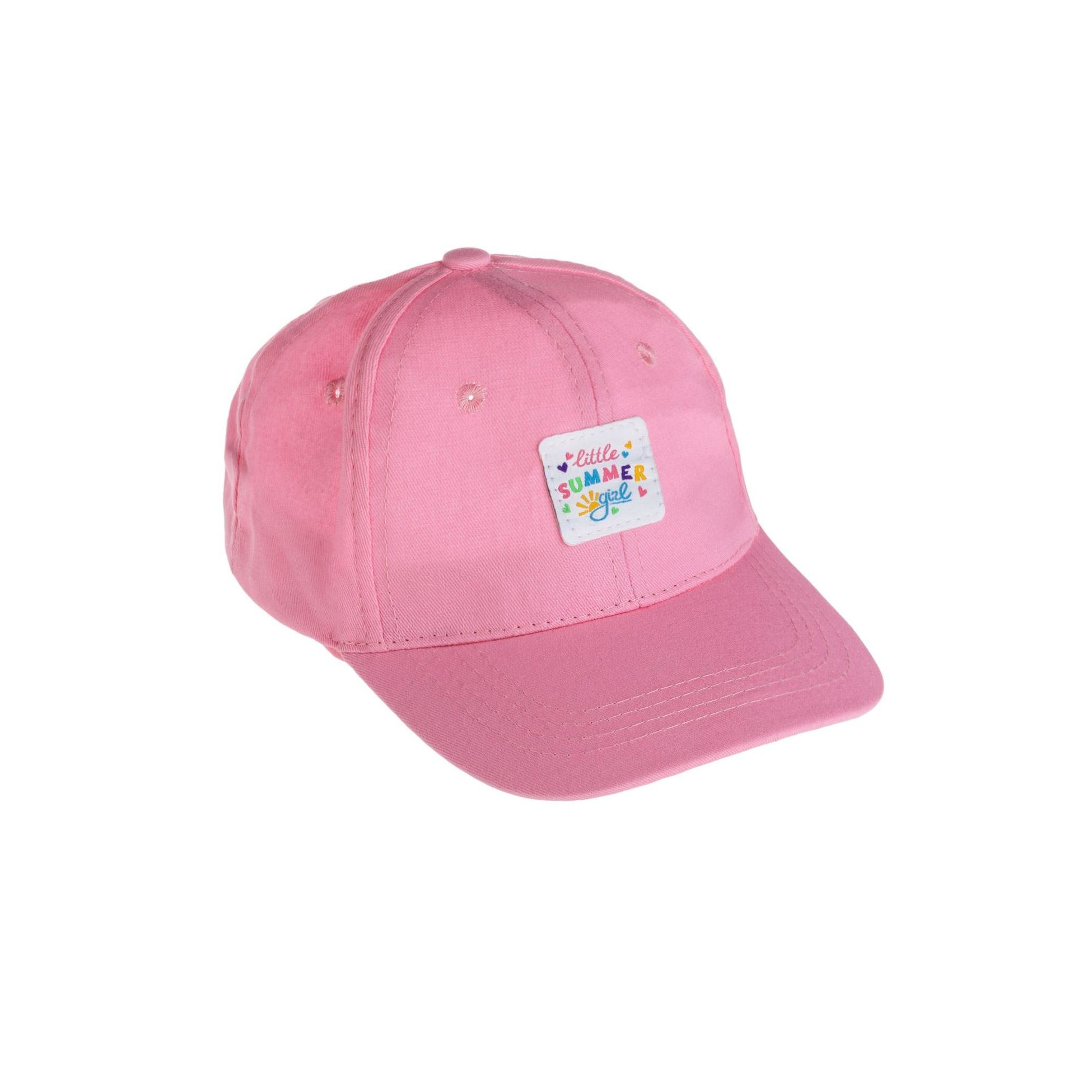Sapca Bebe, Fete, Bumbac, Roz deschis, 50 cm - eMAG.ro