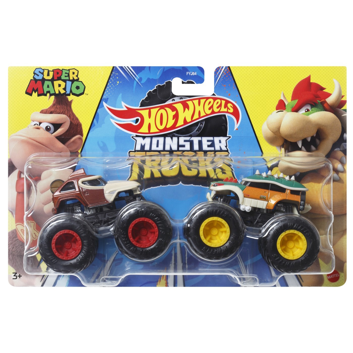 Set 2 masinute Hot Wheels Monster Truck - Super Mario - eMAG.ro