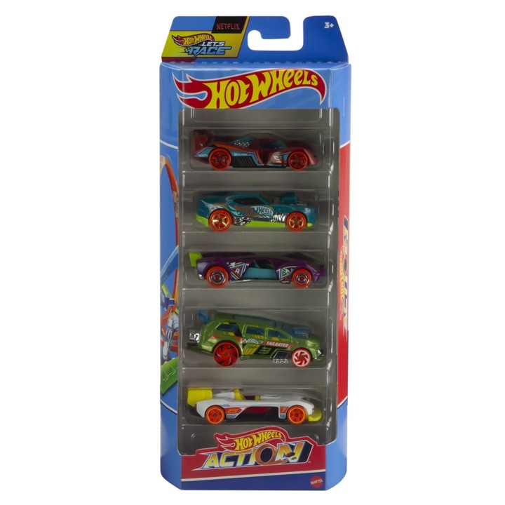 Set 5 masinute Hot Wheels - Action - eMAG.ro
