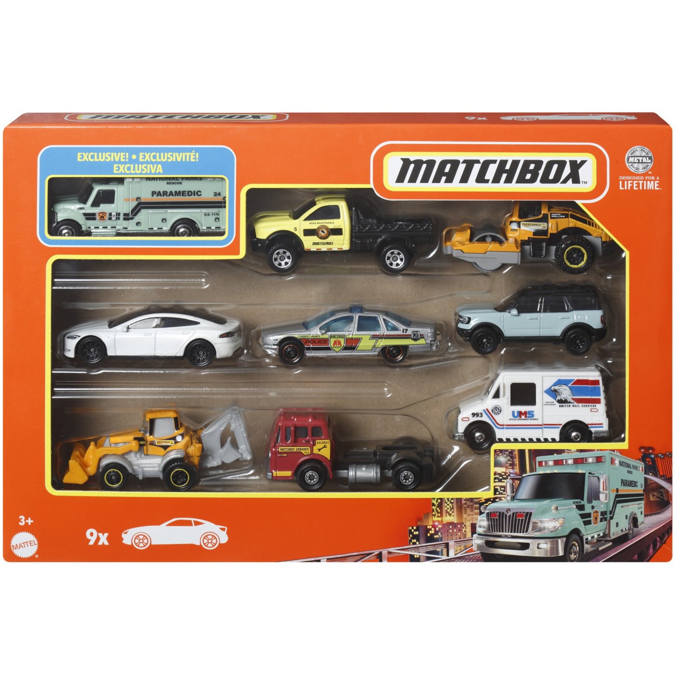 Set 9 masinute Matchbox - International Ambulance - eMAG.ro