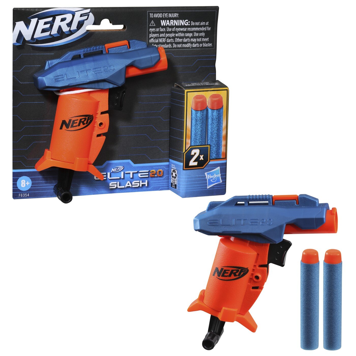 Blaster Nerf Elite 2.0 - Slash, 2 proiectile - eMAG.ro