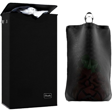 Cos de rufe pliabil Elindor, cu capac si sac de rufe detasabil, 100 L ...