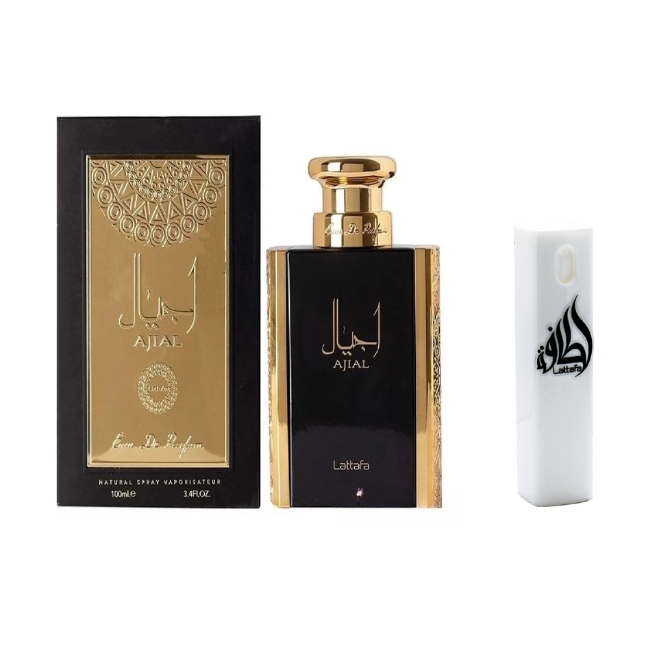 Set Apa de parfum, arabesc, Lattafa, Ajial, 100 ml, de barbat cu Kit ...