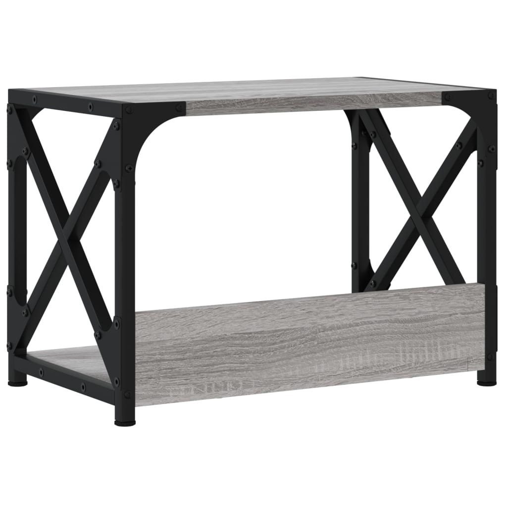 Suport pentru imprimanta cu 2 niveluri, Zakito Europe, Lemn/Metal, Gri ...