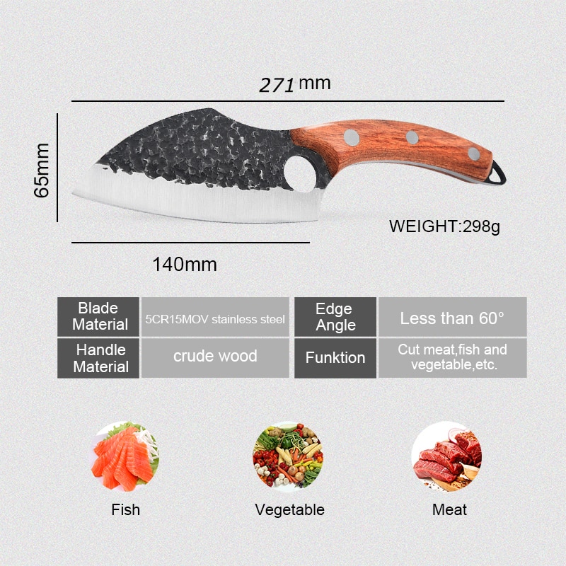 Cutit-Satar Japonez profesional, Aurov®, Forjat Manual, din Otel ...