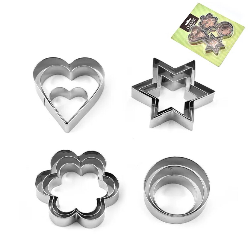 Set 12 forme cutter de patiserie pentru biscuiti, turta dulce ...