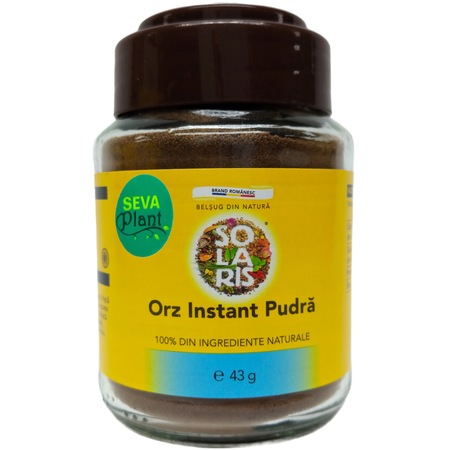 Cafea din Orz 100% pura naturala, fara cofeina, borcan sticla, 43g ...