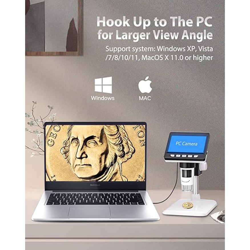 Microscop digital cu ecran LCD 4.3" color, magnificare: 50-1000x ...