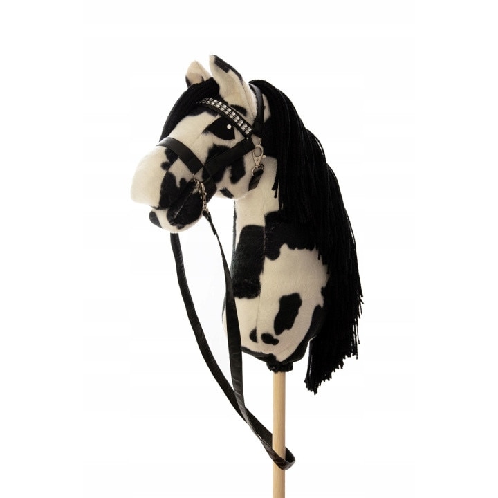 Cal de jucarie interactiv pe bat, set complet cu capastru si frau, 60cm ...