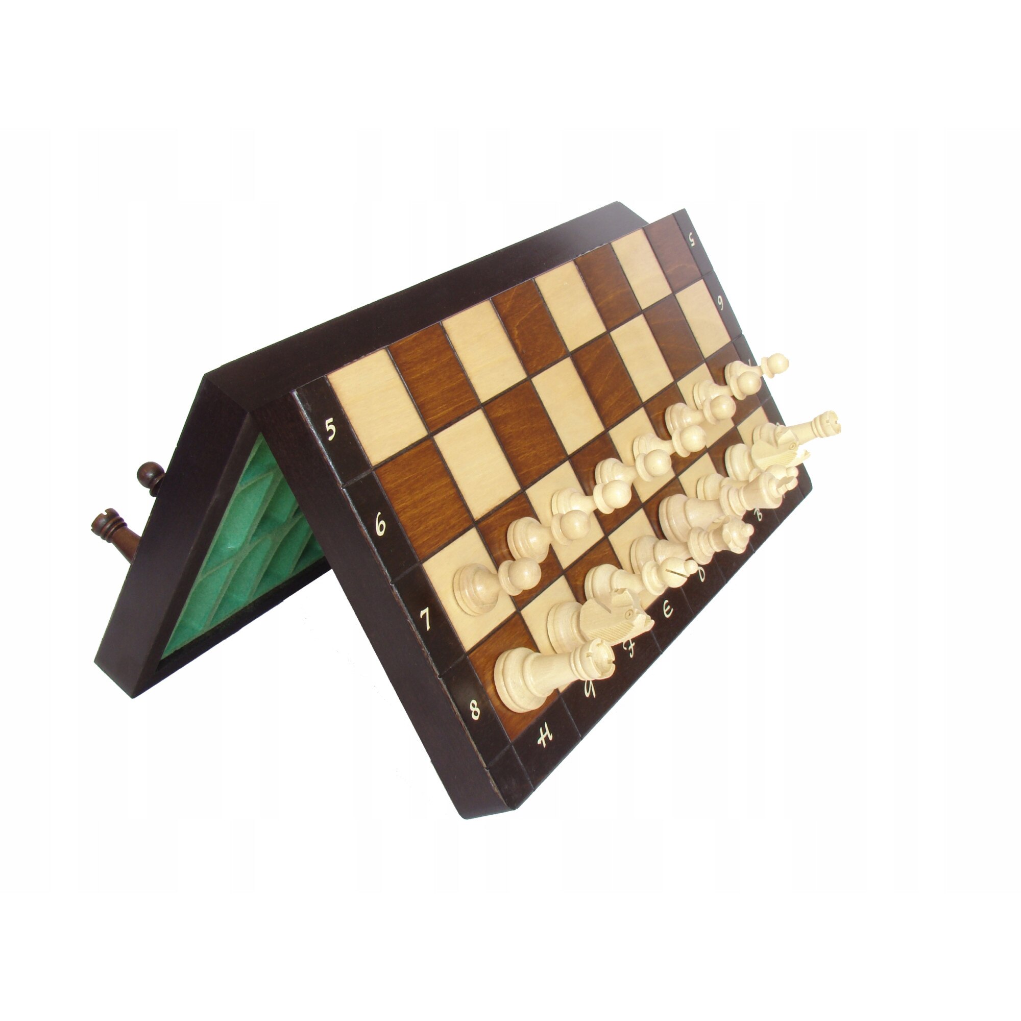 Set de Sah Turneu Magnetic din Lemn, Multicolor, 35x35x2.5cm - eMAG.ro