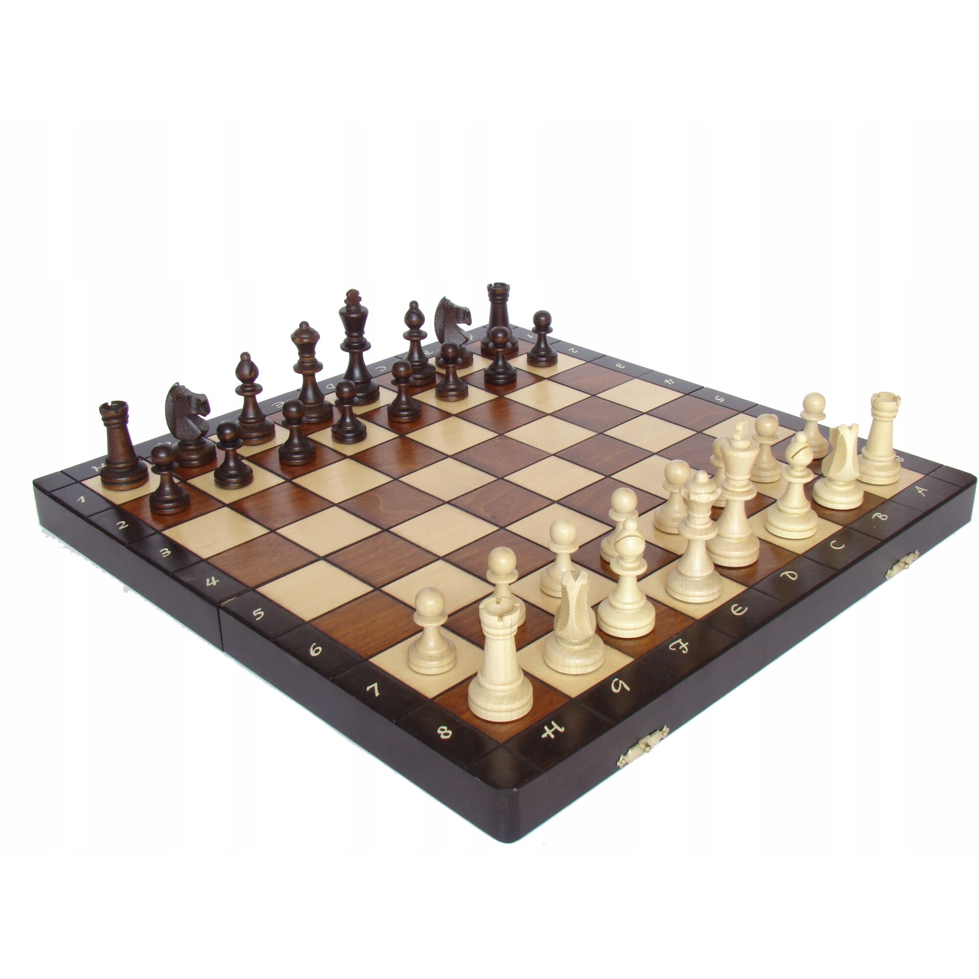 Set de Sah Turneu Magnetic din Lemn, Multicolor, 35x35x2.5cm - eMAG.ro