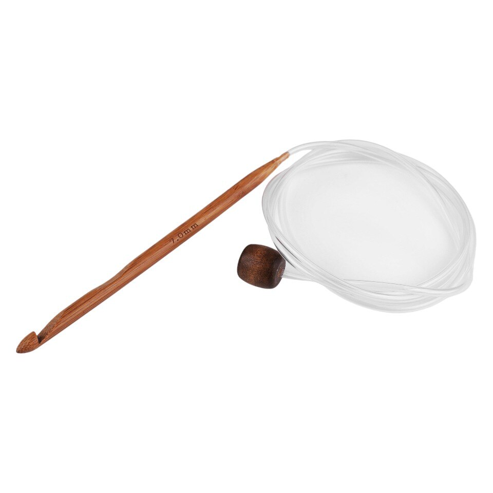 Croseta din bambus pentru crosetat tunisian Crisalida, marime 7 mm ...