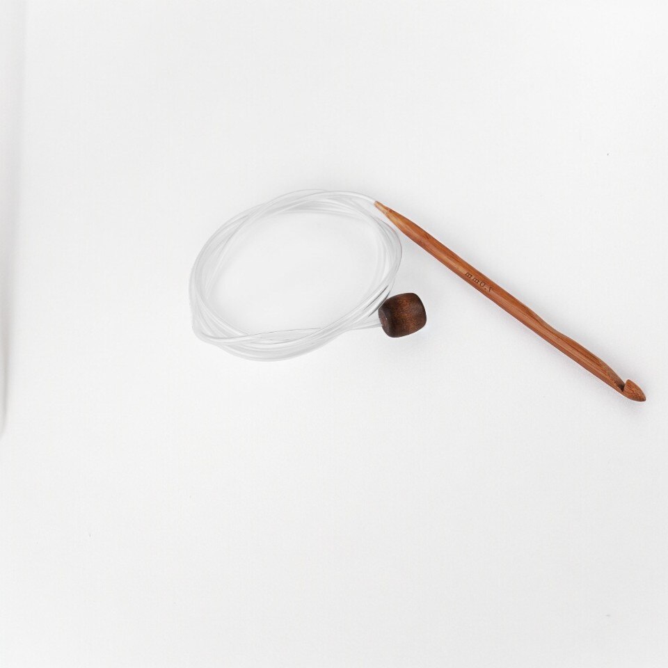 Croseta din bambus pentru crosetat tunisian Crisalida, marime 7 mm ...