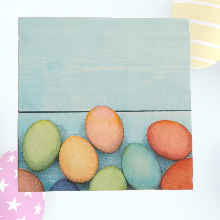 Set 40 buc Servetele Mercaton pentru Sarbatorile Pascale, Model cu Oua ...