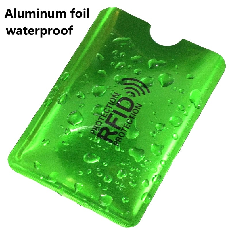 Set 9 suporturi carduri RFID, Aluminiu, Multicolor, 9.1x6.3cm - eMAG.ro