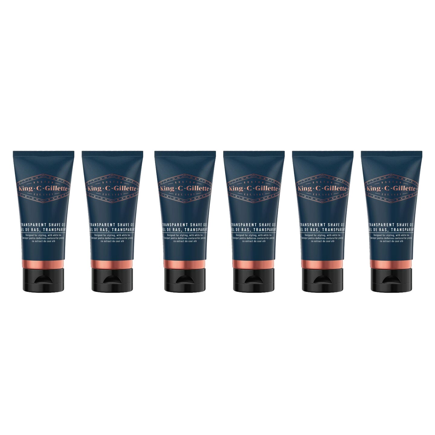 Set 6 x Gillette King Gel Ras 150ML, Efect Revirgorant, Formula ...